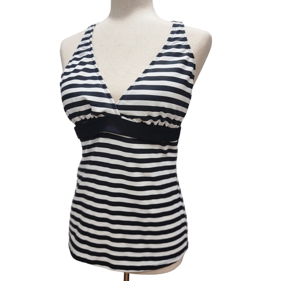 next | Swim | Next By Athena Swimwear Black White Stripe Bathing Suit ...